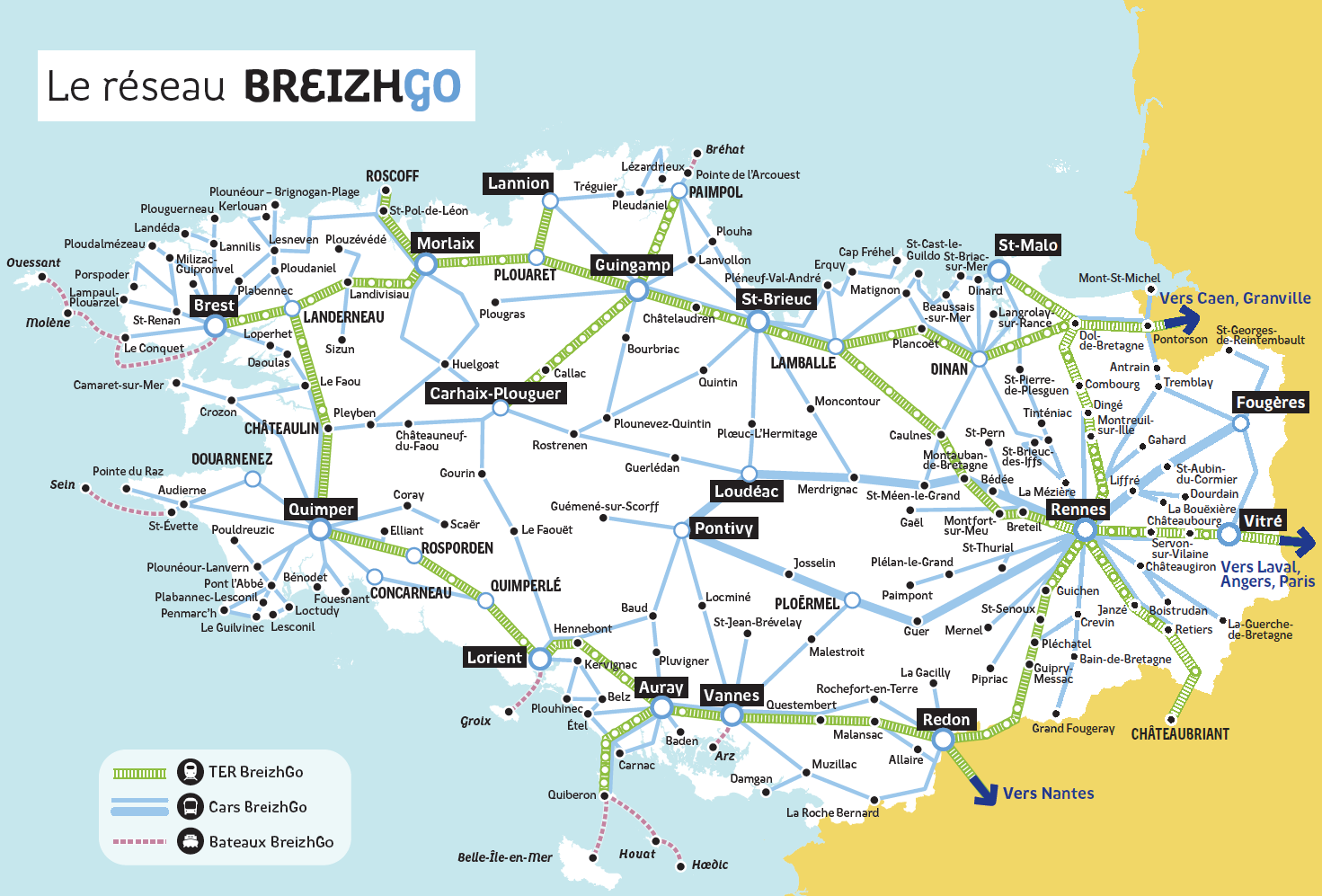 Carte du réseau BREIZHGO – La Gare de PONTIVY